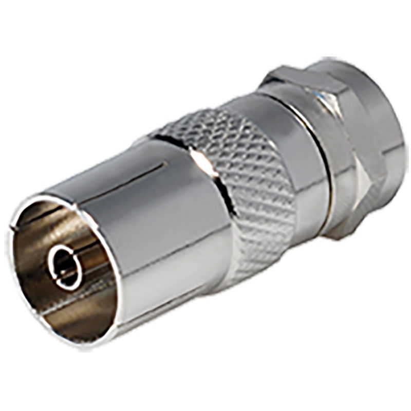 PLUGS / TV PLUGS / Adapter F-plug to QUICK-TV FEMALE