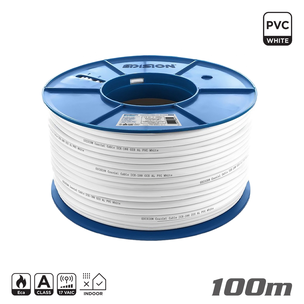 CABLES / COAXIAL / COAXIAL Cable ICX-100 CCS AL Eca PVC White 100m