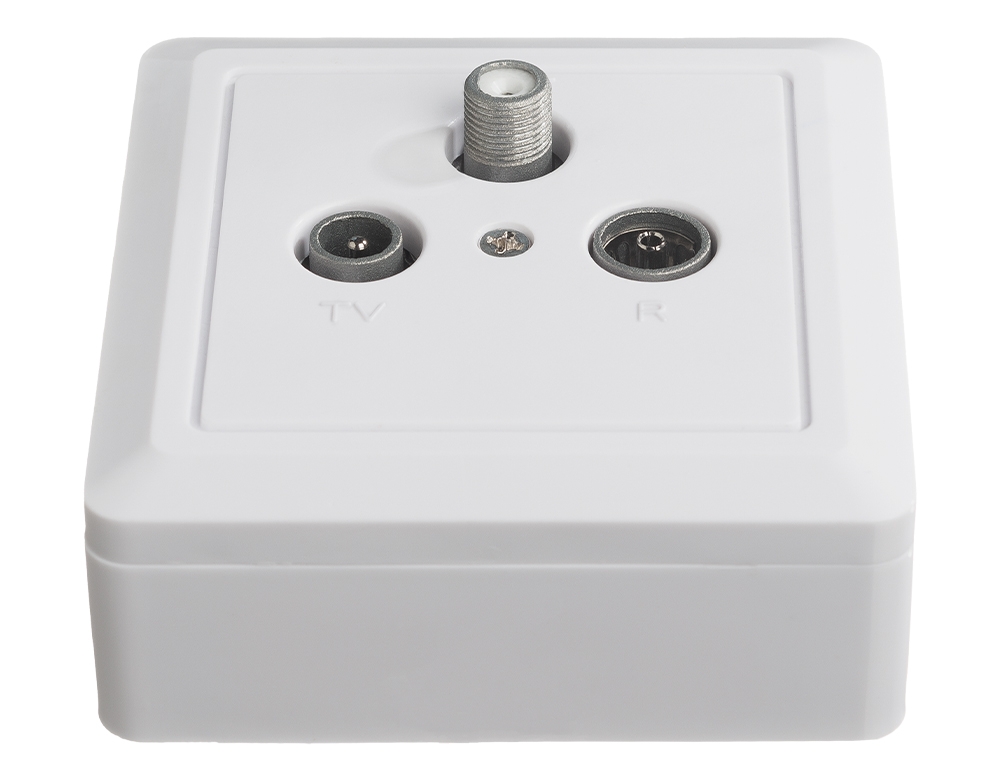 WALL SOCKETS / THREE-WAY / OUTLET KIT 3-Hole TV-R-SAT End TVK-801
