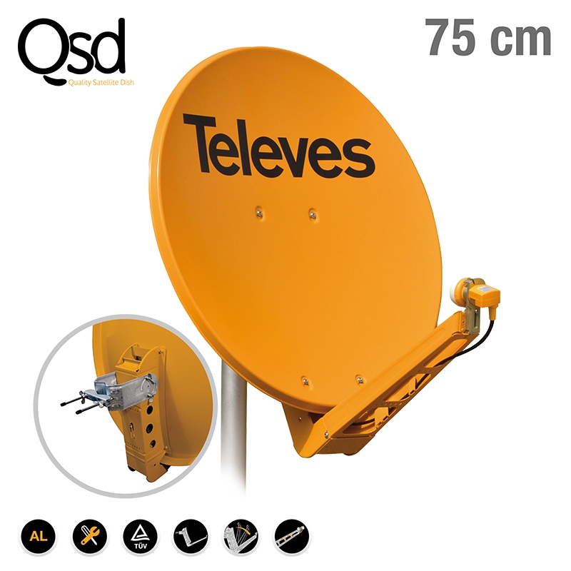 SATELLITE DISHES / 75cm / 7902 DISH QSD 75 ALU orange