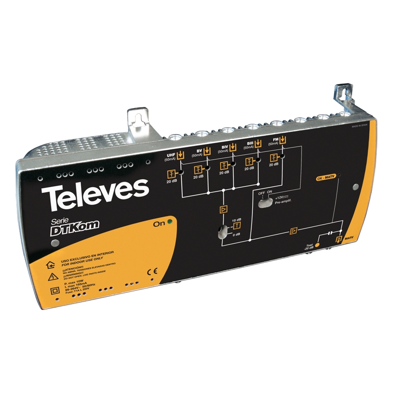 AMPLIFIERS / MATV / 5341 Βroadband Αmplifier F 40-50dB 123dBuV 5inputs