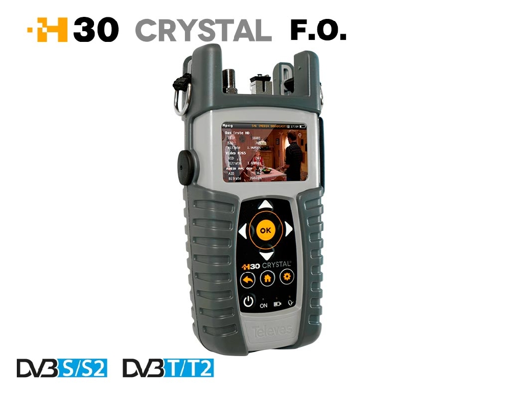SIGNAL LEVEL METERS / Η30 / 593602 H30 CRYSTAL DVB-S/S2 + DVB-T/T2 + FO