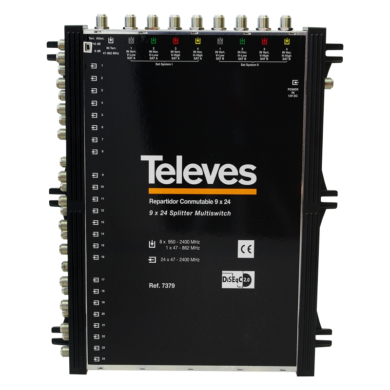 MULTISWITCHES / TELEVES MULTISWITCHES / 7379 MULTISWITCH 9x24 TERMINAL