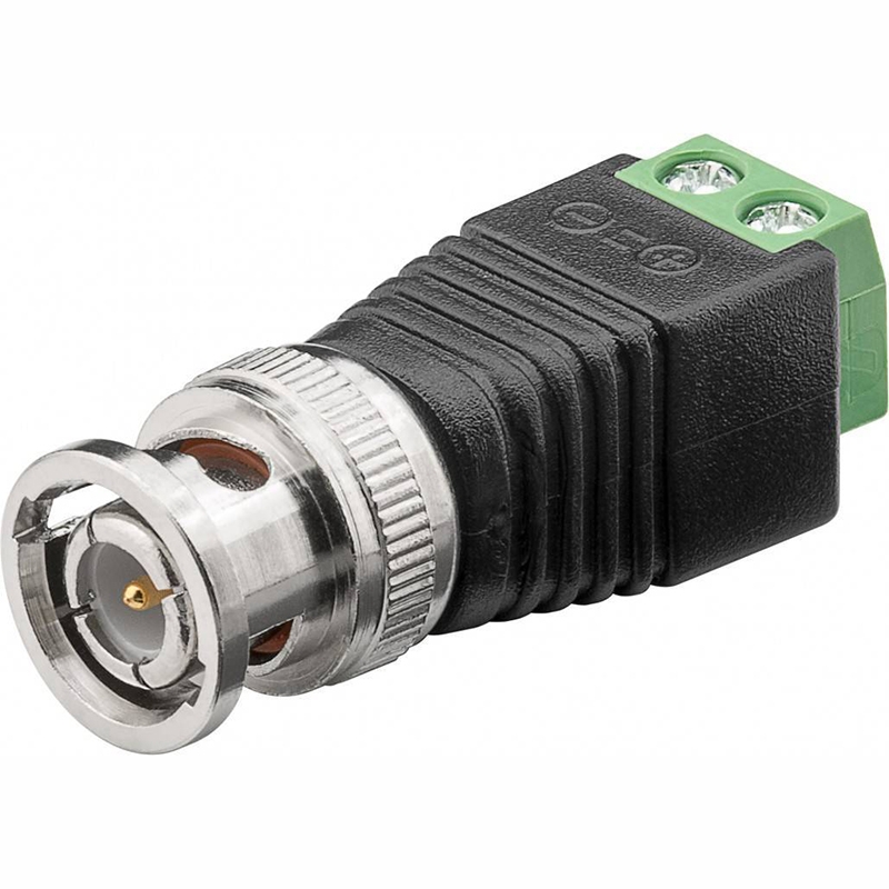 PLUGS / ADAPTORS / 76738 Terminal Block 2-pin - BNC male, screw fixing